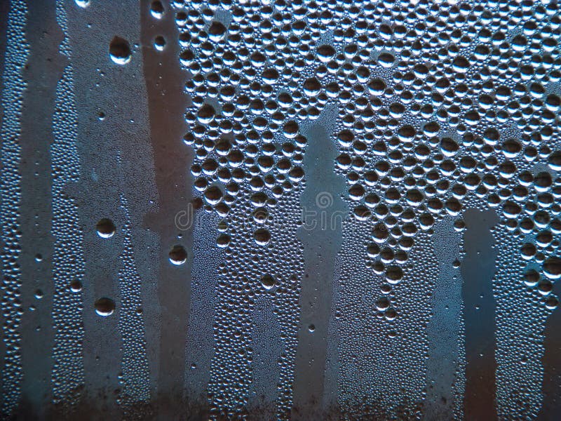 Drops of Water on a Cold Glass. Stock Photo - Image of surface, nature ...