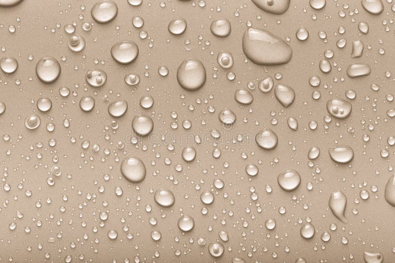 Drops of Water on a Color Background. Beige Stock Photo - Image of ...