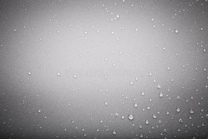 Drops of Water on a Color Background. Dark Grey Stock Photo - Image of ...