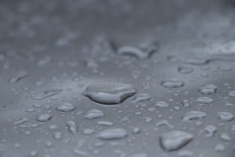 Drops of Water on a Dark Gray Background after Rain Stock Photo - Image ...
