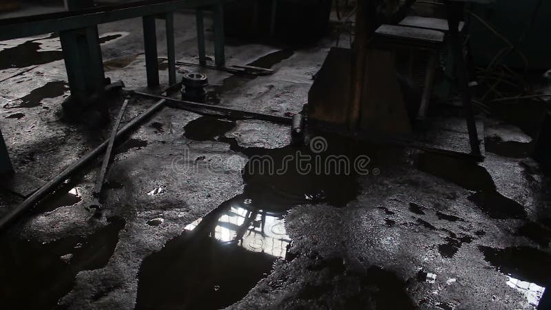 Drops of Water Dripping into a Puddle Stock Footage - Video of dark ...