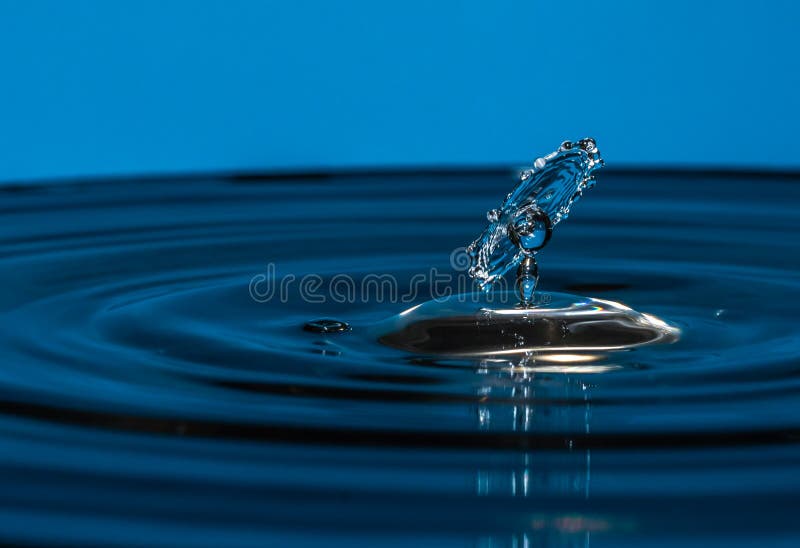 Drops of Water Fall into the Water Stock Image - Image of environment ...