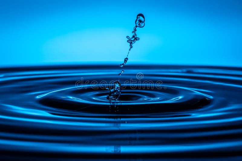 Drops of Water Fall into the Water Stock Photo - Image of closeup ...