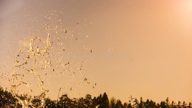 Drops of Water Flying through the Air Stock Photo - Image of landscape ...