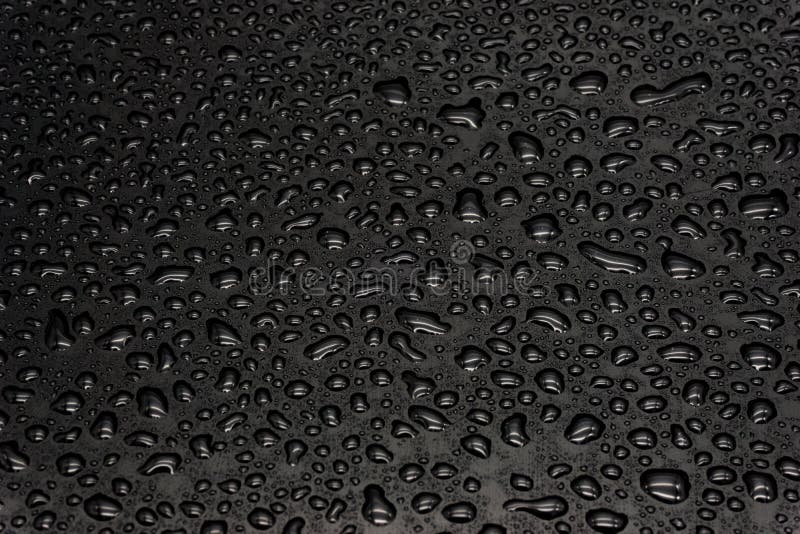 Drops of Water on a Gray Background, Texture Closeup Stock Image ...