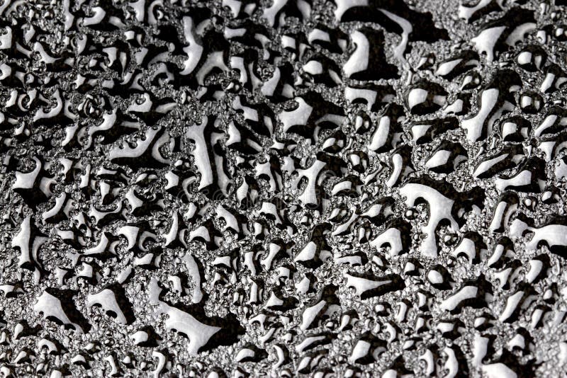 Drops of Water on a Horizontal Surface Stock Photo - Image of texture ...