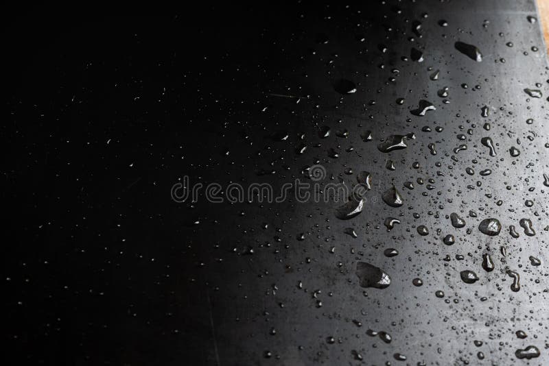 Drops of Water on a Sheet of Iron - Gray Wet Background Texture Stock ...