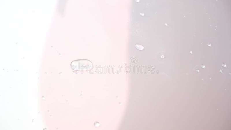 Drops Water Slide on the Surface. Raindrops Move on the Glass. Drip ...