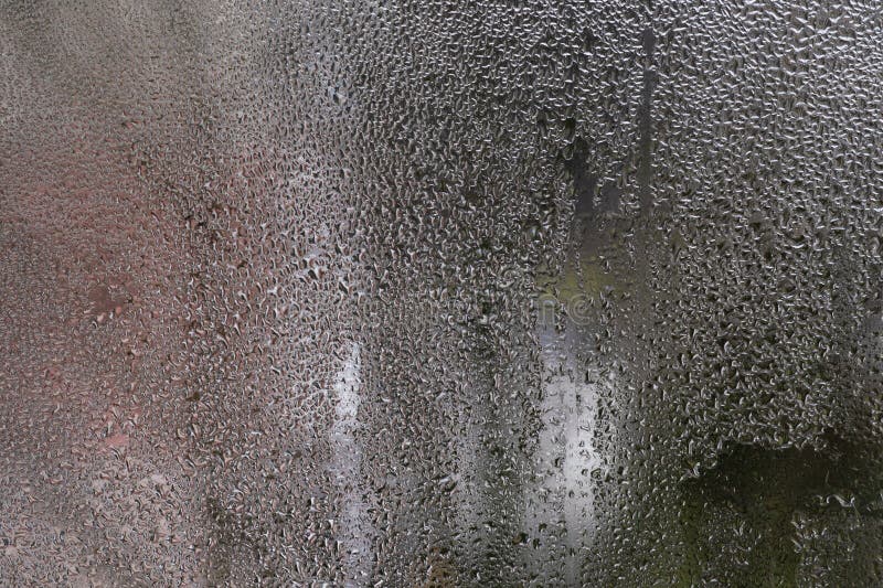 Drops of Water on Wet Glass. Stock Image - Image of window, abstract ...