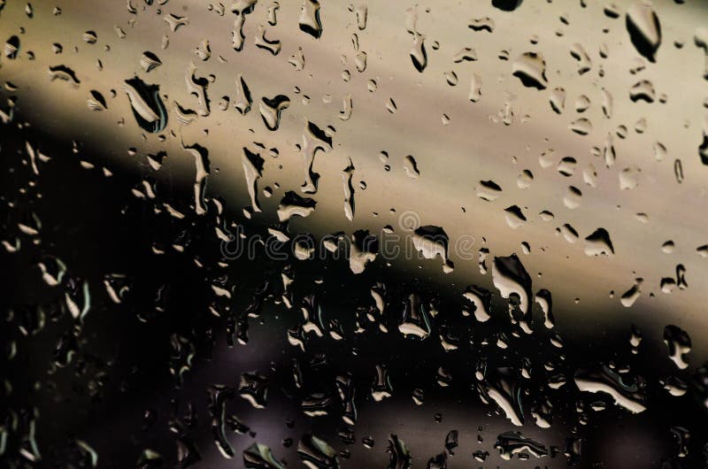 Drops of Water on the Window Glass with an Interesting Pattern Stock ...