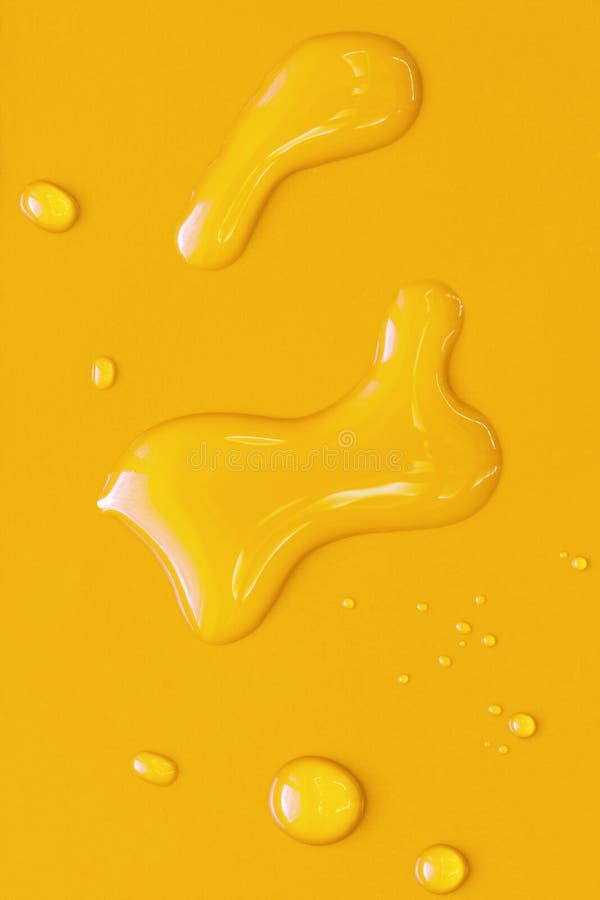 Drops of Water on a Yellow Surface Stock Image - Image of droplet ...