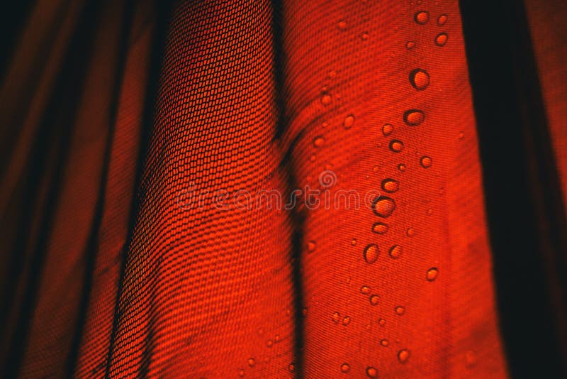Drops on a Waterproof Cloth Stock Image - Image of rain, manufacturing ...