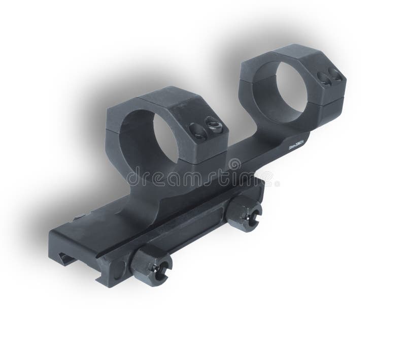 Dropshadow Behind 20 MOA Rail Mounted Optic Base for a Gun Stock Photo ...