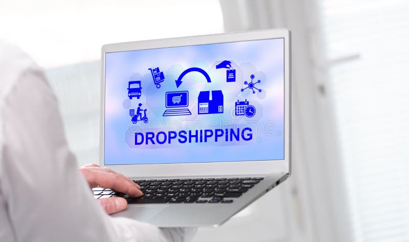 Dropshipping Concept on a Laptop Screen Stock Photo - Image of concept ...