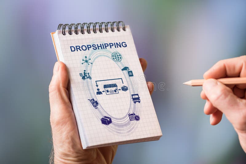 Dropshipping Concept on a Notepad Stock Image - Image of delivery ...