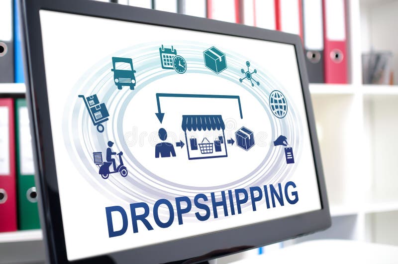 Dropshipping Concept on a Computer Screen Stock Image - Image of ...