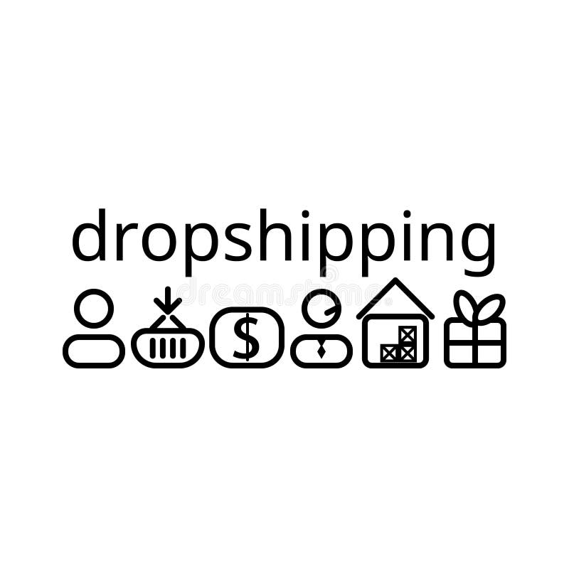 Dropshipping stock illustration. Illustration of conceptual - 98248623