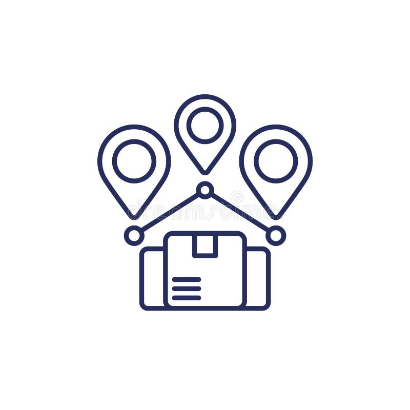 Dropshipping Line Icon, Order Fulfillment Stock Vector - Illustration ...