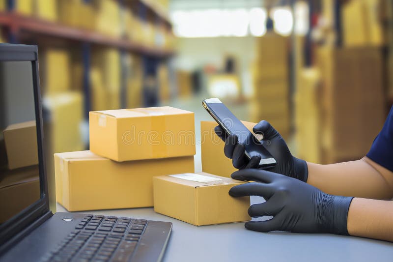 Dropshipping. Online Sales, E-commerce, Packaging Concept Stock ...