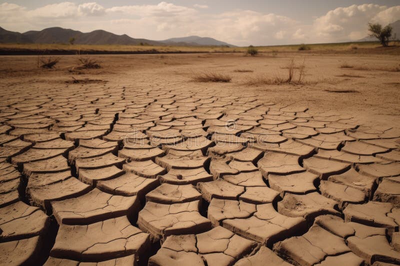 Drought Agriculture Landscape. Generate Ai Stock Illustration ...