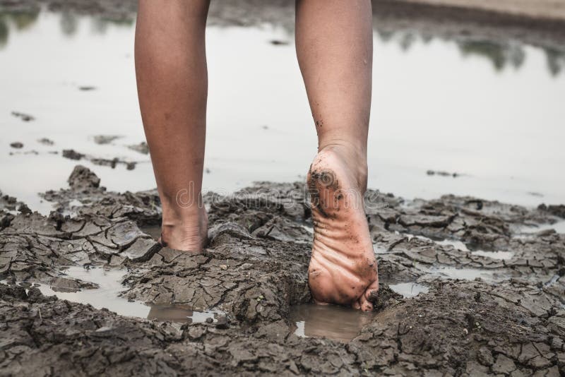 Drought Caused by Water Shortage Foot. Stock Image - Image of heat ...