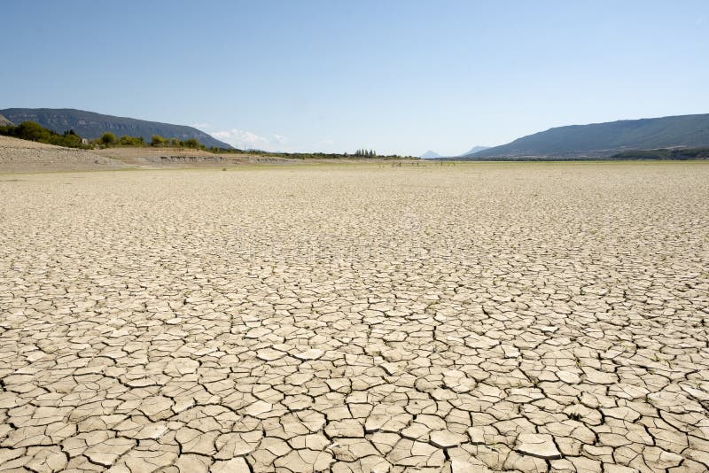 Drought in the Cracked Earth, Climate Change Concept Stock Image ...