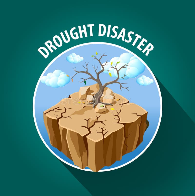 Drought Symbol Heat and No Rain Withered Pants Icon Stock Vector ...