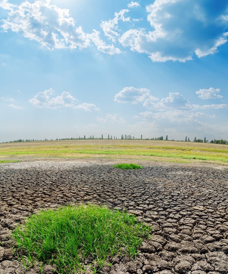 Drought Earth Under Cloudy Sky Stock Image - Image of barren, cloudy ...