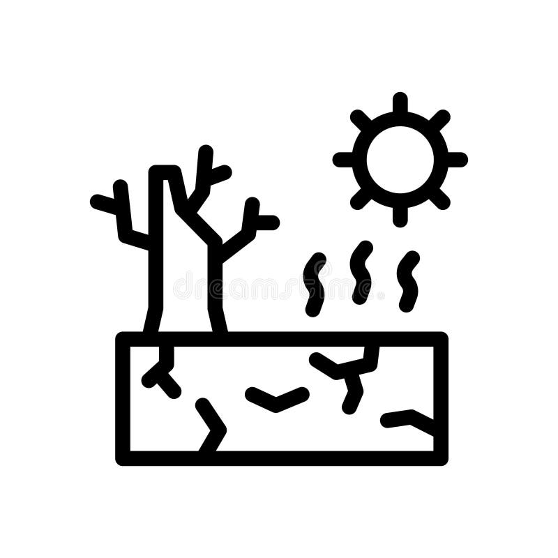 Drought Icon Illustration Vector Graphic Stock Vector - Illustration of ...