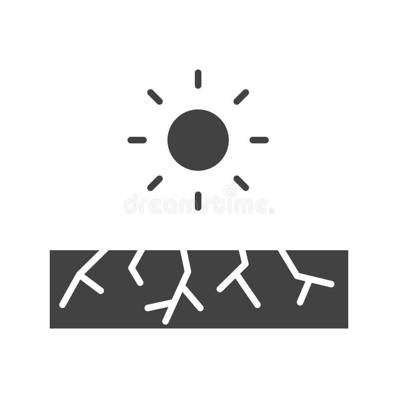 Drought icon vector image. stock vector. Illustration of dryness ...