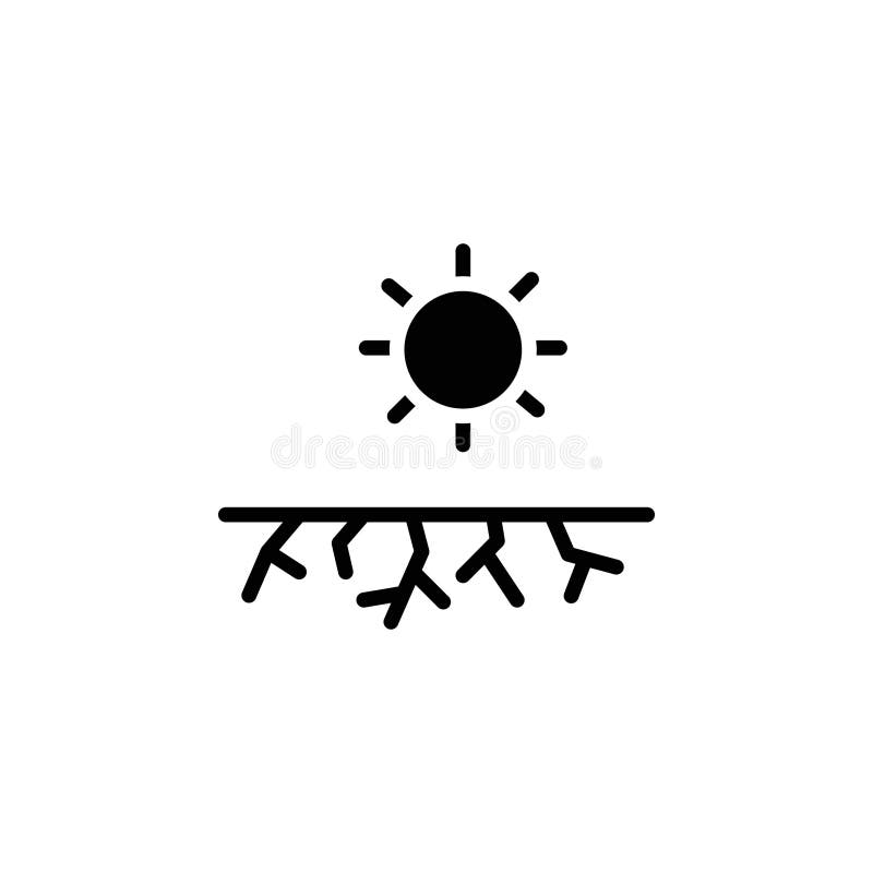 Drought Icon Web Design in Vector Stock Vector - Illustration of ...