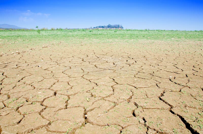 Drought Land Against a Blue Sky Stock Photo - Image of brown ...