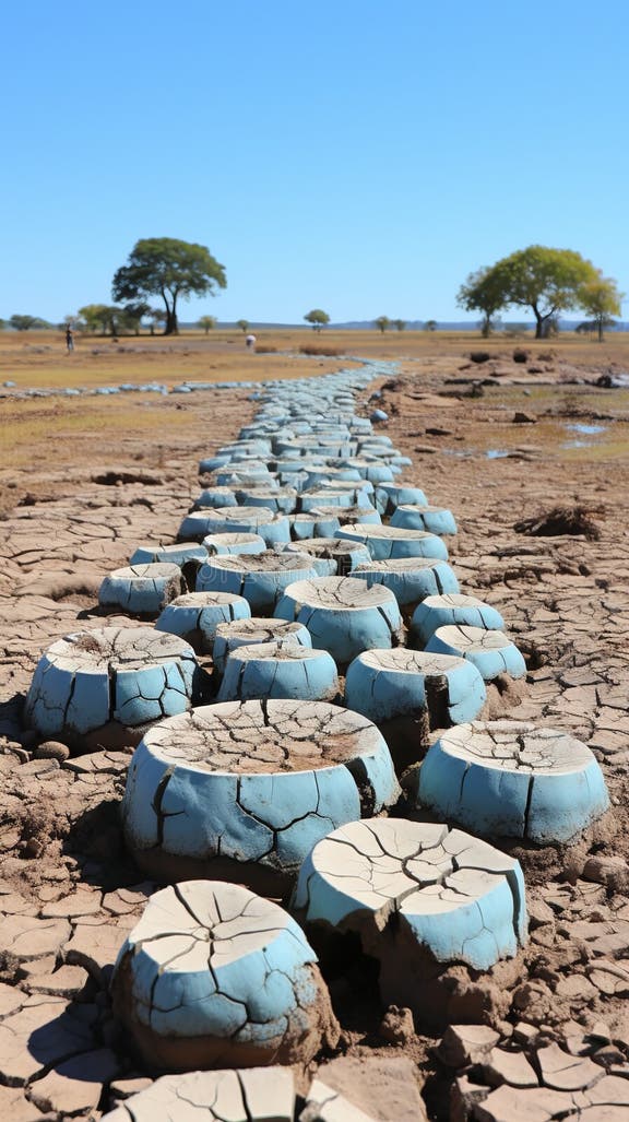 A drought-stricken field stock illustration. Illustration of stricken ...