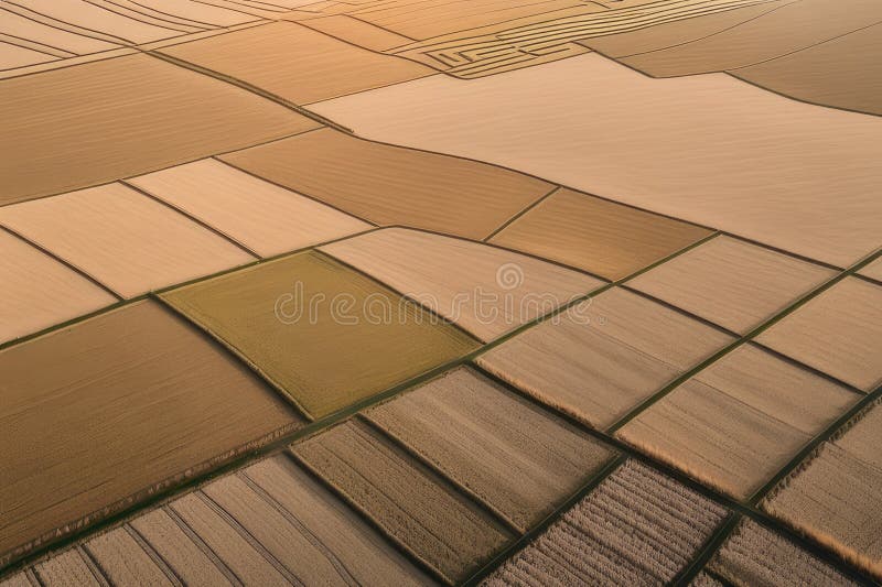 Drought-stricken Fields with Angular Lines Forming Geometric Patterns ...