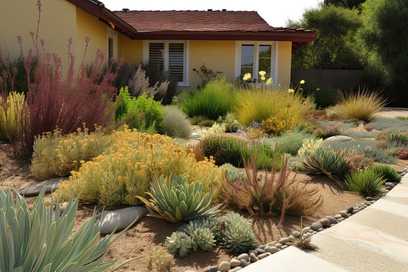 Drought tolerant landscape stock photo. Image of natural - 274636438