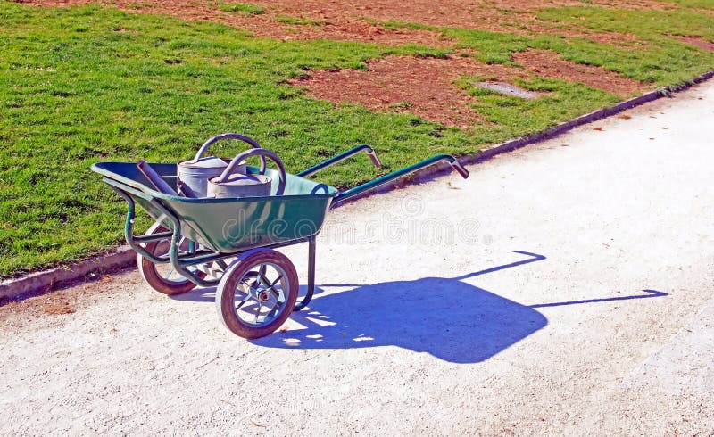 Drought: Watering Cans in a Wheelbarrow Stock Photo - Image of weather ...