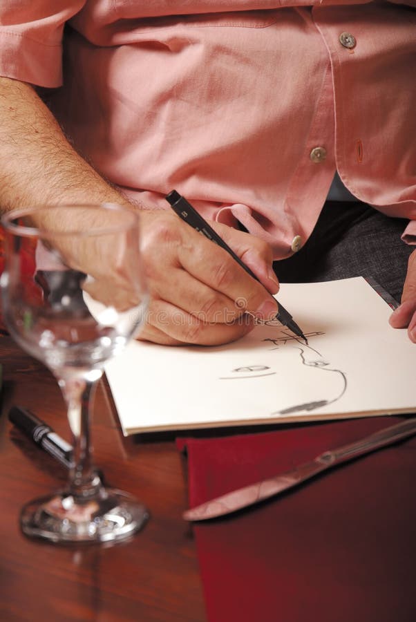 Drowing Man With A Pen Picture. Image: 2213846