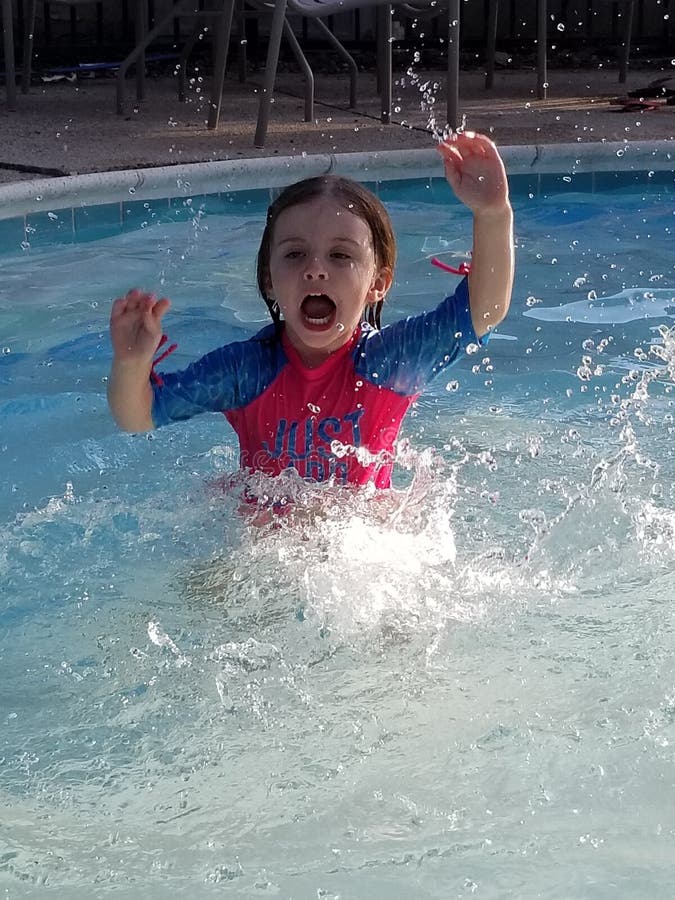 The Child is Drowning in the Sea, Screaming and Waving His Arms. Stock ...