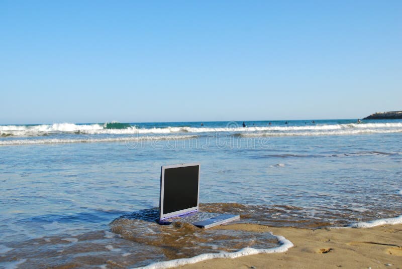 Drowning computer stock photo. Image of coast, drowning - 9613980