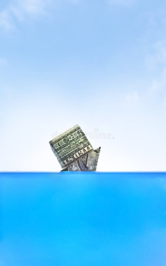 Drowning in debt concept stock image. Image of distraught - 9008951