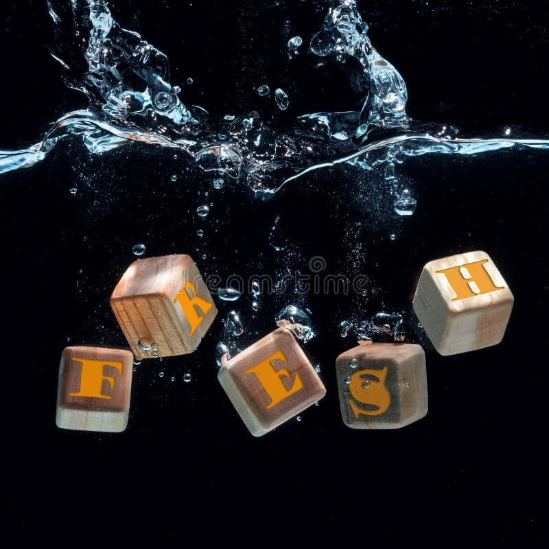 Dice with Text for Illustration of `fresh` Words Stock Photo - Image of ...