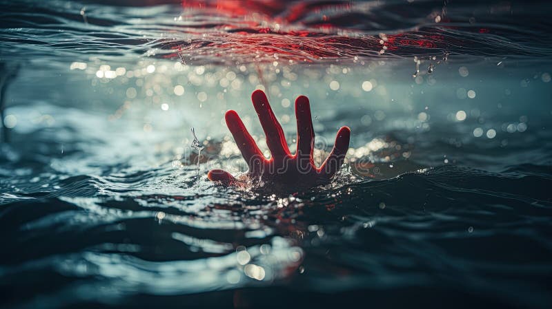 Drowning man concept stock photo. Image of closeup, underwater - 293730156