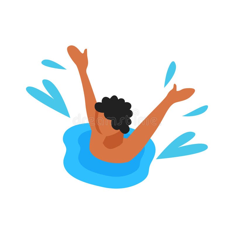 Drowning Man Icon stock vector. Illustration of danger - 273645205