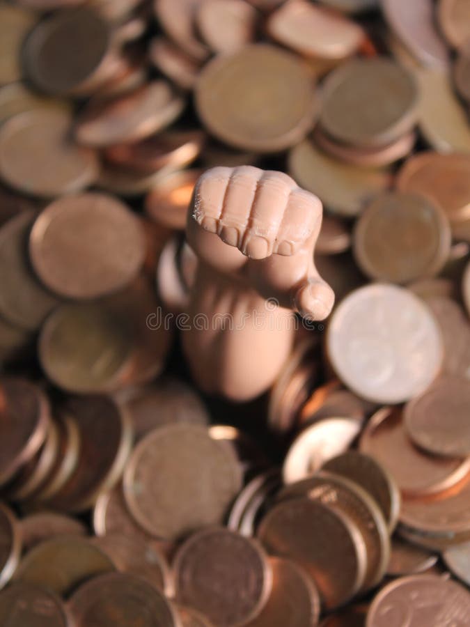 Drowning in money close-up stock photo. Image of drowning - 20718770