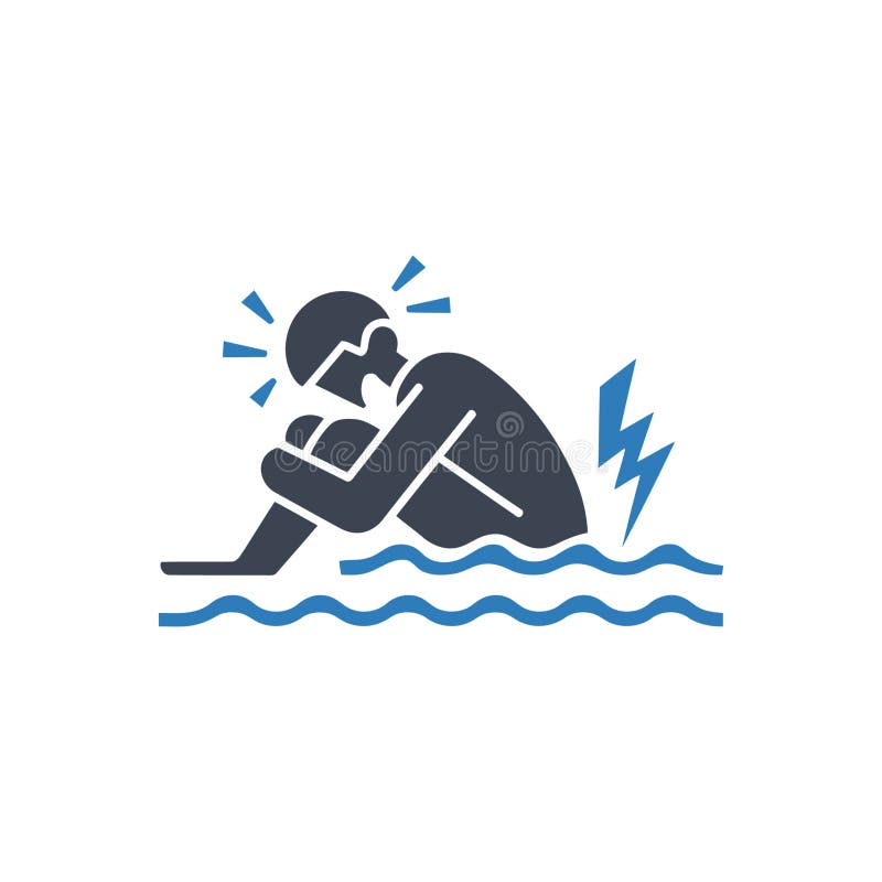 Drowning Warning Alert Icon Stock Vector - Illustration of warning ...