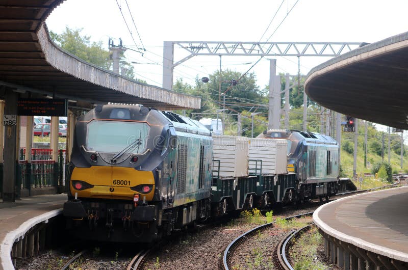 DRS Class 68 Top and Tail Nuclear Flask Train Editorial Stock Photo ...