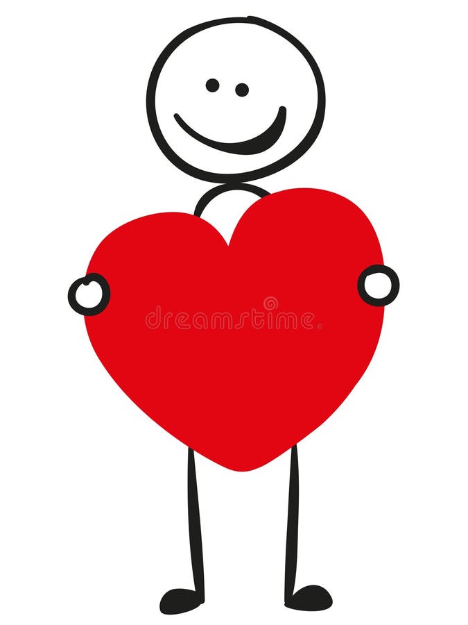 Stick Figure Love stock illustration. Illustration of valentine - 61455489