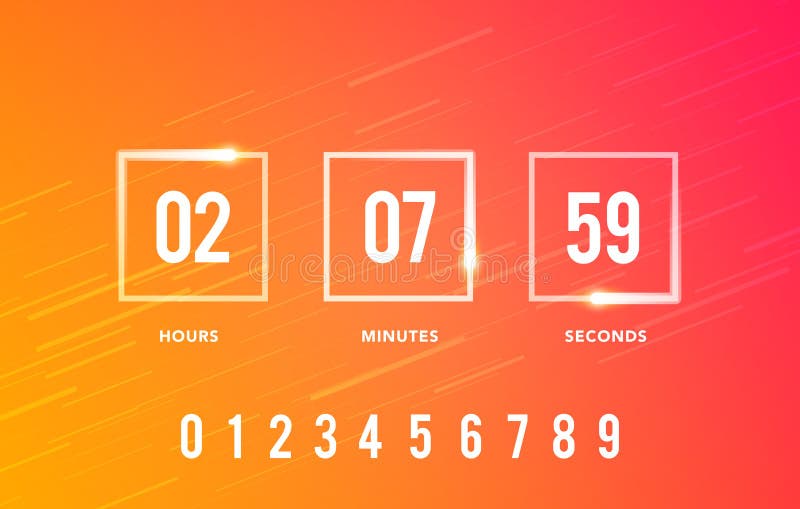 Vector Illustration Digital Clock Timer for Coming Soon or Under ...