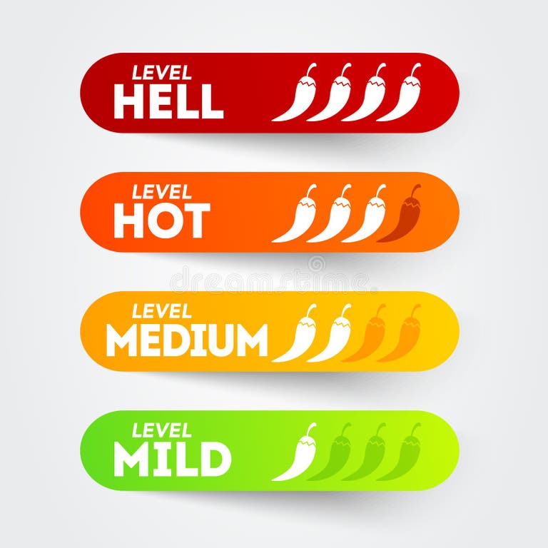 Level Hot Spicy Symbol Stock Illustrations – 1,208 Level Hot Spicy ...
