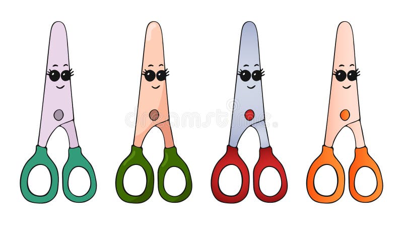 Kawaii Scissors Stock Illustrations – 620 Kawaii Scissors Stock ...